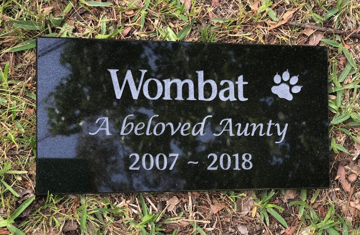 Pet Dog Memorial Plaque Marker for Dog Burial in Granite Standard ...